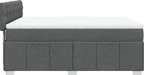 Box spring postel s matrací tmavě šedá 160x200 cm textil 3287127