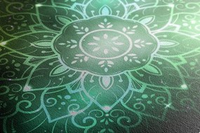 Obraz Mandala s galaktickým pozadím v odstínech zelené Varianta: 60x40