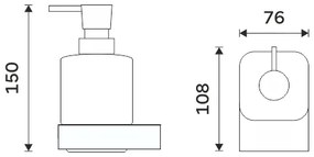Nimco Dávkovač tekutého mýdla, pumpička mosaz NK 30031C-T-26