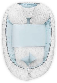 Luxusní hnízdečko s peřinkou pro miminko Belisima Enzo Modrá