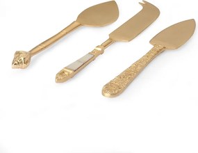 Set 3ks zlaté nože na sýry v dárkové krabičce Cheese