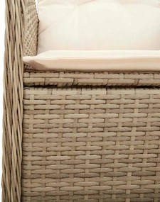 5dílný zahradní bistro set s poduškami béžový polyratan 3277097