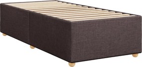 Rám postele bez matrace tmavě hnědá 90 x 190 cm textil 3284697