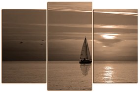 Obraz na plátně - Loď při západu slunce 1247FC (105x70 cm)