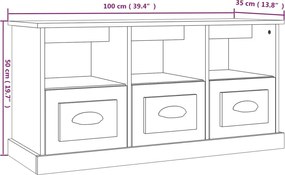 vidaXL TV skříňka 100 x 35 x 50 cm kompozitní dřevo [816288] Barva: hnědý dub