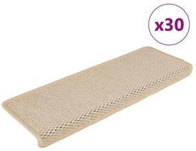 Samolepicí rohože na schody Sisal-Look 30 ks 65x21x4 cm Berber 3365893