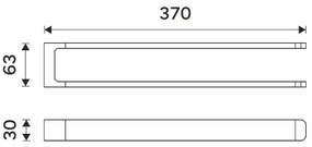 Nimco Držák na ručníky, 37 cm MAYA černá - MAC 29098-90