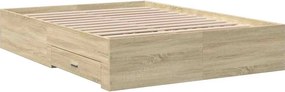 Rám postele se zásuvkami dub sonoma 140x190 cm kompozitní dřevo 3280400