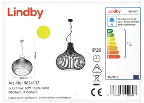 Lindby | Lindby - Lustr na lanku FRANCES 1xE27/60W/230V | LW1062