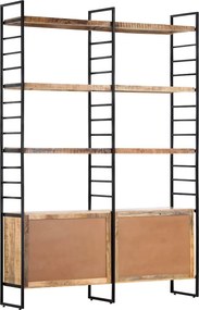 4patrová knihovna 124 x 30 x 180 cm hrubé mangovníkové dřevo 284418