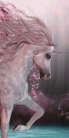 Jerry Fabrics Osuška Unicorn rose JF - 75x150 cm, 100% bavlna