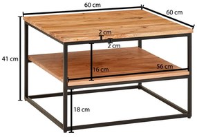 Bruxxi Konfereční stolek Alen, 60 cm, akát