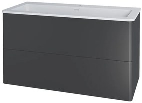 Mereo Mereo, Siena, koupelnová skříňka s umyvadlem z litého mramoru 101 cm, bílá, antracit, černá, CN432M1