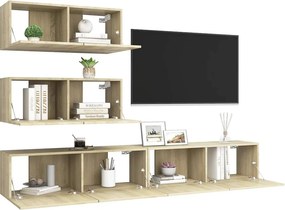 4dílný set TV skříněk dub sonoma kompozitní dřevo 3079026