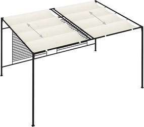 Altán se zatahovací střechou 3 x 4 x 2,3 m krémový 180 g/m² 313623