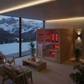 BPS-koupelny Kombinovaná sauna 2v1  - Infrasauna + finská sauna 180x160, 4-5 osob