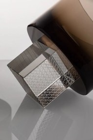 Sklenice whiskey cube - design Lukáš Houdek, kouřová, 280 ml