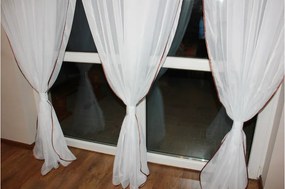 Hotová balkónová záclona Amanda 520x230cm různé barvy Barva: měděno-hnědá