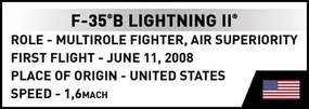 COBI 5912 Stavebnice F-35B LIGHTNING II / 1:48 / 614 dílků / 1 figurka