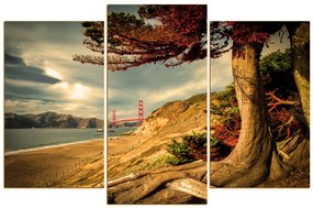 Obraz na plátně - Golden Gate Bridge 1922FC (135x90 cm)