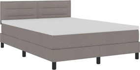 Postel s boxspringem s čelo Taupe 140 x 200 cm textil 3338619
