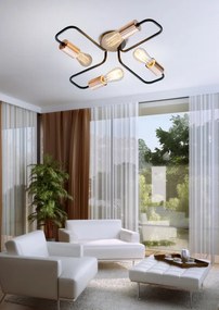 Černé stropní svítidlo Herpe pro žárovku 4x E27  - Candellux