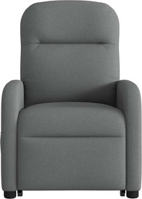 Elektrické zvedací polohovací křeslo tmavě šedé textil 3302993