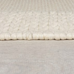Kusový koberec Rue Plait Natural, 200x290, biela, obývacia izba, Flair Rugs