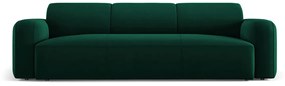 Třímístná pohovka gerett 235 cm samet zelená MUZZA