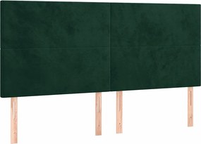 Rám postele bez matrace tmavě zelená 160 x 200 cm samet 3125644