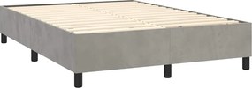 Rám postele s boxspringem světle šedý 140 x 200 cm samet 3121120
