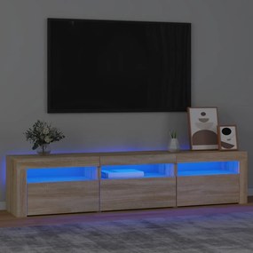 vidaXL TV skříňka s LED osvětlením dub sonoma 180x35x40 cm