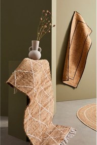 Bílý/v přírodní barvě ručně tkaný jutový koberec 70x140 cm Shaila – Bizzotto