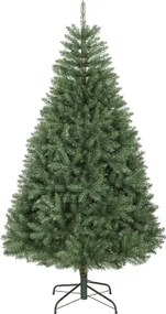 HOMCOM umělý vánoční stromek, 180 cm, skládací větve, kovový stojan, všestranný, zelený