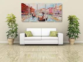 5-dílný obraz benátská gondola Varianta: 100x50