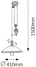 Rabalux 2756 - Lustr ELISETT 1xE27/60W/230V
