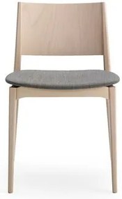 BILLIANI - Dřevěná židle s čalouněným sedákem BLAZER 633