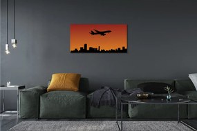 Obrazy na plátně Letadlo a slunce oblohu 120x60 cm
