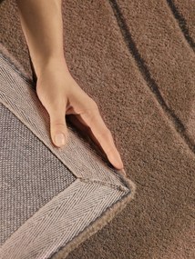 Vikosa, Kusový koberec Vikosa Arcura 106300 Brown kruh, 120x120 (průměr) kruh, hnědá, ložnice