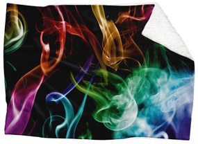 IMPAR Fleecová deka Duhový kouř 150x120 cm (Rozměr : 200 x 140 cm, Podšití beránkem: ANO)