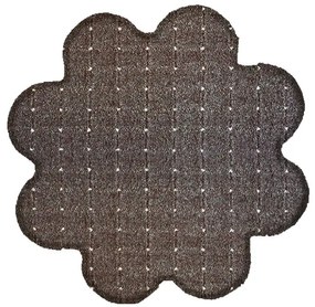 Vopi koberce Kusový koberec Udinese hnědý kytka - 120x120 kytka cm