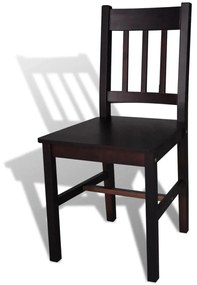 Petromila Jídelní židle 6 ks hnědé borové dřevo