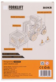 RoboTime 3D dřevěná mechanická skládačka Vysokozdvižný vozík