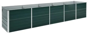 vidaXL Vyvýšený záhon pozinkovaná ocel 400 x 80 x 45 cm zelený