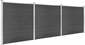 Set plotových dílců WPC 526 x 186 cm černý 3070430