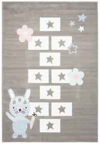 Chemex Dětský koberec skákací panák s králíčkem, 2 barvy, různé rozměry Barva: Šedá, Rozměr: 140x200cm