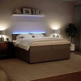Box spring postel s matrací světle šedá 200x200 cm samet 3290130