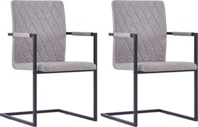 vidaXL Konzolové jídelní židle 2 ks umělá kůže [281682] Barva: Tmavě šedá