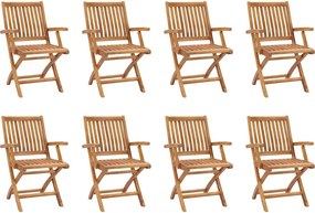 9dílný zahradní jídelní set masivní teakové dřevo 3059562