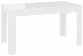 Jídelní stůl Alexis - 140x74,5x76 cm | bílý s vysokým leskem